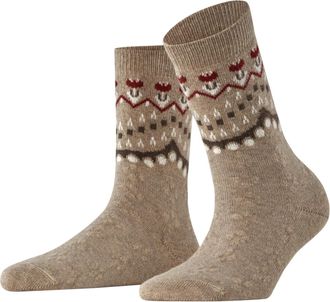Falke Damen Socken Cosy Wool W So Wolle Kaschmir einfarbig 1 Paar, Beige Melange 4091 Special Edition, 35-38