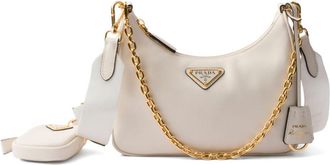 Prada sac porté épaule Re-Edition - Tons neutres