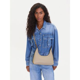 Calvin Klein Handtasche Calvin Klein Foil Logo Conv Shou?Lder Bag LV04F3272G Beige