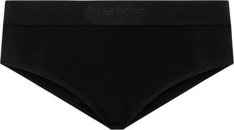 Tom Ford Femme, Sous-v&ecirc;tements, Noir, Taille: 38 FR Logo Waistband Briefs
