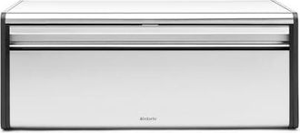 Brabantia Klappbrotkasten - Große Aufbewahrungsbox für Brot, Bagels, Brötchen - Platzsparendes Design mit flacher Oberseite - Zur Wandmontage geeignet - Matt St