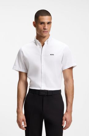Boss Green by Hugo Boss Kurzarmhemd BOSS GREEN Motion S, Herren, Gr. XXL, N-Gr, wei&szlig; (wei&szlig;100), Jersey, Obermaterial: 100% Baumwolle, unifarben, regular fit normal, Rundhals,