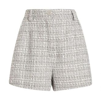 Dolce & Gabbana Boucl&eacute;-Lam&eacute;-Tweed-Shorts - - Shorts - Damen - Grau - M