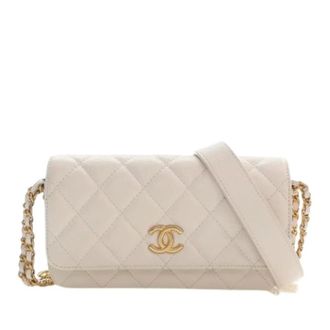 Chanel Sac bandouli&egrave;re matelass&eacute; caviar pr&eacute;-appr&eacute;ci&eacute; vintage - Femme - Pre-owned - Blanc - Taille: ONE Size