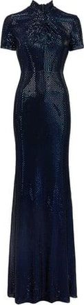Self Portrait Robe longue manches courtes