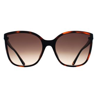 Guess Cat Eye Damen Dunkel Havanna Braun Farbverlauf GU00144