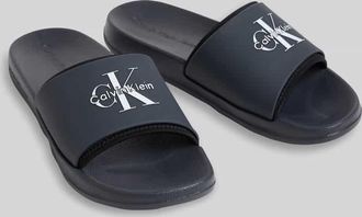 Calvin Klein Badeschuhe mit Logo Print