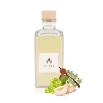 Chiara Firenze Raumduft Bianco di Bacco 200 ML Flasche + Stäbchen Made in Italy Weiße Trauben - Weißer Pfirsich - Zypressenharz