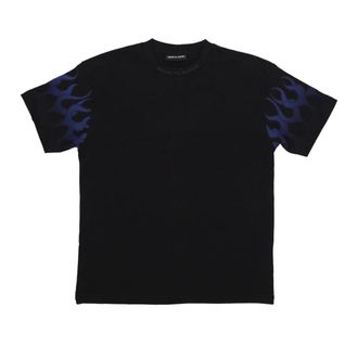 Vision Of Super Flames Logo Tee Schwarz/Blau - - Tops - Herren - Schwarzk - XL