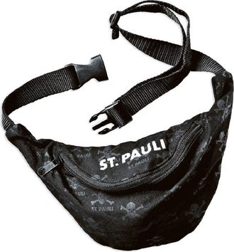 FC St. Pauli Totenkopf G&uuml;rteltasche Bumbag Hip-Bag (schwarz, one Size)