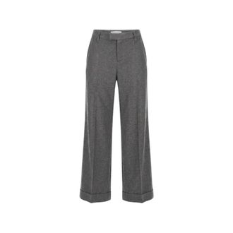 Brunello Cucinelli Stoffhose mit weitem Bein - - Trousers - Damen - Grau - L