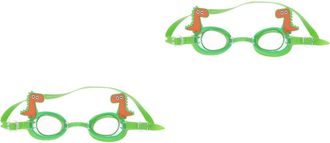 BESPORTBLE 2paare Mädchen-schwimmbrillen Anti-beschlag Verstellbare Wasserdichte Schwimmbrillen Für Jungen Und Mädchen Große Rahmenlose Tauchmaske Mit Dinosaurie