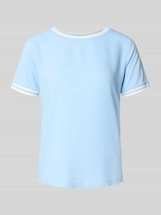 More & More T-Shirt aus Viskose-Elasthan-Mix mit Rundhalsausschnitt