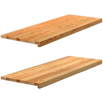 vidaXL Vidaxl - Fensterb&auml;nke 2 Stk. Hellbraun 110x40x2 cm Massivholz Eiche