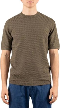 Emporio Armani Homme, Tops, Vert, Taille: L T-shirt textur&eacute;