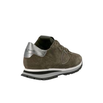 Philippe Model Tricolor Suede Sneakers - - Shoes - Herren - Gr&uuml;n - 36 EU