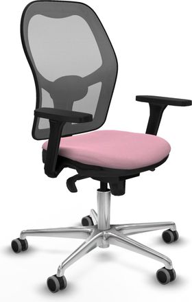 Piqueras y Crespo Drehstuhl Rosa Jorquera mit 3D-Armlehnen, h&ouml;henverstellbare Lendenwirbelst&uuml;tze, ausgestattet mit 5 Positionen und injiziertem Schaum. Mit Rollen von 6