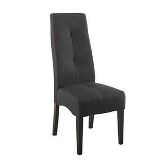 Demeyere Stuhl Elite, grau/Natur, Bezug aus 100Prozent Polyester/Füße aus Holz, Dunkelgrau, 470x650x1 090MM