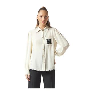 Manila Grace Stilvolles Hemd f&uuml;r Frauen - - Blouses & Shirts - Damen - Beige - M