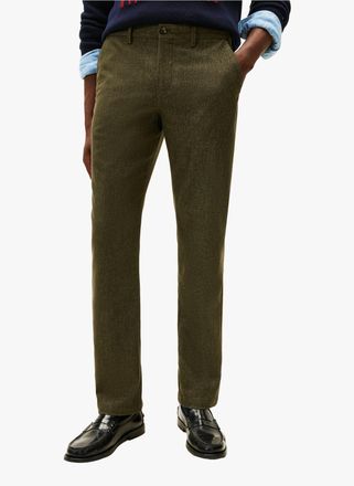 Tommy Hilfiger Pantalon droit en coton m&eacute;lang&eacute;