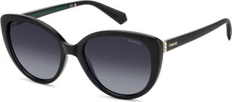 Polaroid Schwarze Graue Get&ouml;nte Polarisierte Sonnenbrille - - Accessories - Damen - Schwarzk - 56 MM