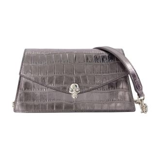 Alexander McQueen Skull Mini Clutch - - Bags - Damen - Grau - ONE SIZE