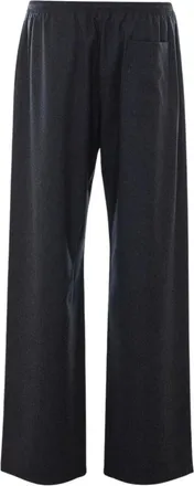Lanvin Pantalon fluide en flanelle de laine - Homme - Pantalons - Gris - Taille: L