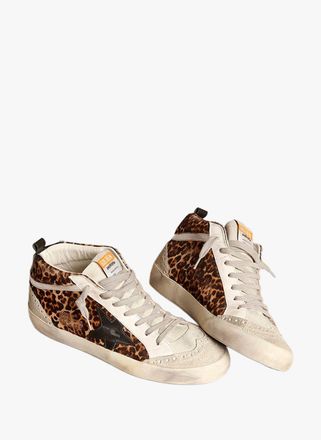 Golden Goose Baskets Mid Star imprim&eacute;es l&eacute;opard en cuir