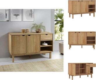 vidaXL Vidaxl - Sideboard otta 114x43x73,5 cm Massivholz Kiefer - Holz Sideboard - Kiefernholzm&ouml;bel - Wohnzimmerm&ouml;bel - Sideboard Mit Schubladen