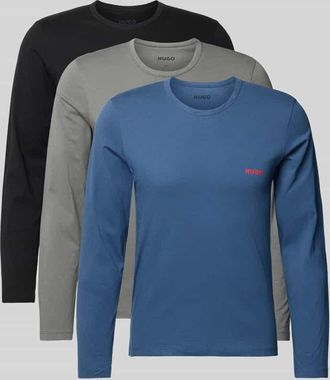 HUGO BOSS Regular Fit Langarmshirt aus reiner Baumwolle im 3er-Pack
