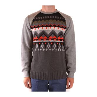 Paolo Pecora Geometrische Strickware aus Wolle mit Muster - - Knitwear - Herren - Mehrfarbig - XL