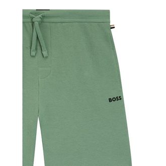 HUGO BOSS Short droit en coton piqu&eacute; m&eacute;lang&eacute;