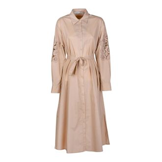 Emma & Gaia Femme, Robes, Beige, Taille: 44 FR Abito chemisier longuette