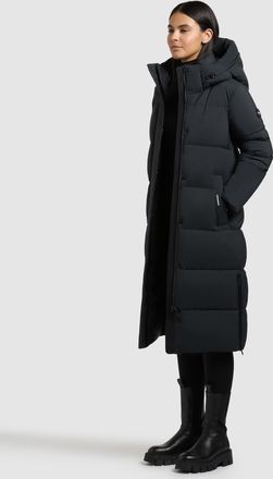 Khujo Steppmantel KHUJO RACHEL2 MATT, Damen, Gr. S, obrage grau, 100% Polyester, unifarben, eingesetzt elastischer Bund mit Windstopper, M&auml;ntel Steppmantel,