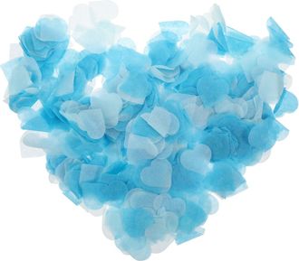 Cabilock 4 St&uuml;ck Herz Konfetti aus Papier Leichtes Party Dekor f&uuml;r Hochzeit und Valentinstag Romantisches Streudeko f&uuml;r Tisch und Fenster Blau Verlaufend 15g P