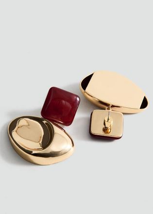 Mango Boucles doreilles pendentifs combin&eacute;s or - Femme - Taille unique - MANGO