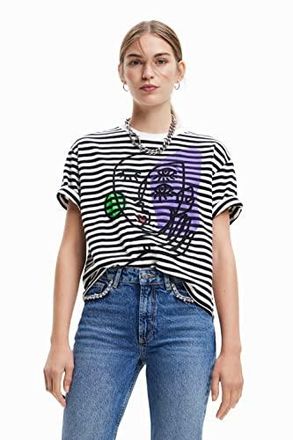Desigual T-SHIRT MANICHE CORTE DONNA NERO