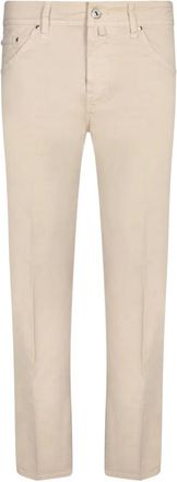 Jacob Cohen Homme, Jeans, Beige, Taille: W34 Pantalon Beige Coupe Slim en Coton Diagonal