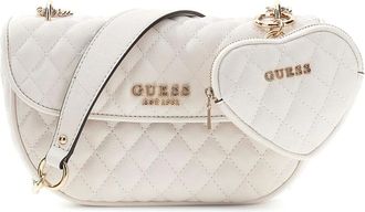 Guess Femme, Sacs, Blanc, Taille: ONE Size Atabey Convertible Xbody Flap