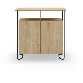 Calicosy Kleines Buffet mit 2 T&uuml;ren und Metallf&uuml;&szlig;en Dilly - L80 cm