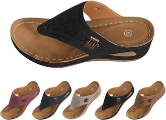 Generic Tongs pour femme - Tapis de yoga - Sandales confortables avec fasciite plantaire - Soutien de la vo&ucirc;te plantaire - Tongs ergonomiques pour femme - L&eacute;g