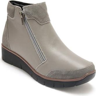 Pediconfort Boots double zip compensées - FEMME - Taille : 38 - Couleur : Gris