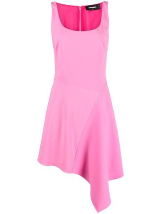 Dsquared2 robe courte &agrave; design asym&eacute;trique - Rose