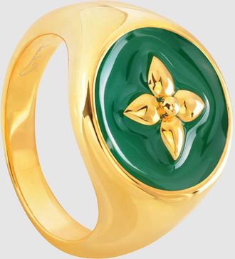 Cabirol Chevali&egrave;re Croisette Laiton Vert Sapin