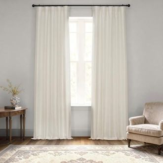 Half Price Drapes Verdunkelungsvorh&auml;nge aus Kunstseide, 304,8 cm lang, f&uuml;r Schlafzimmer und Wohnzimmer, Vintage-Stil, strukturiert, Verdunkelungsvorhang (1 Bahn), 50 B 