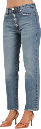 Vicolo Femme, Jeans, Bleu, Taille: 40 FR Jean en denim vintage avec coupe droite