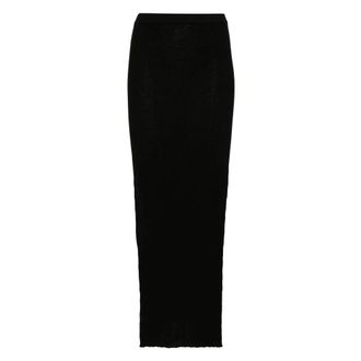 Rick Owens Casual Rock Schwarz Wollmischrock - - Skirts - Damen - Schwarzk - L