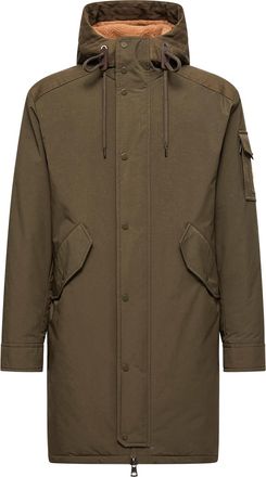 Moncler Moncler Parka Matelass&eacute;e Longue &Agrave; Capuche Nahan, Homme, Vert, Taille: 0
