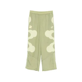 Puma Cloud-Pattern Nylon Trousers - Green
