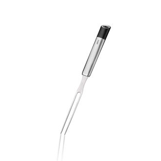 GEFU Serviergabel PRIMELINE aus Edelstahl mit ergonomischem Griff, Schutzkappe und Aufh&auml;nge&ouml;se f&uuml;r sicheres Portionieren und Fixieren von Speisen